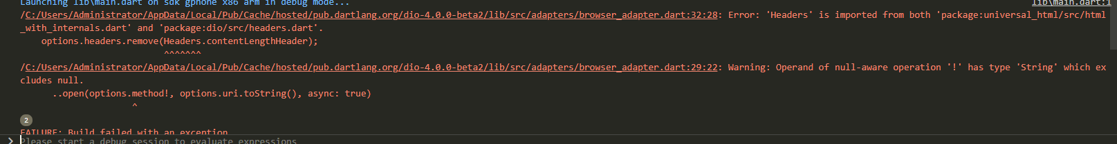 Importing 'package:dio/adapter_browser.dart' fails compilation on non-Web platforms · Issue #683 ...
