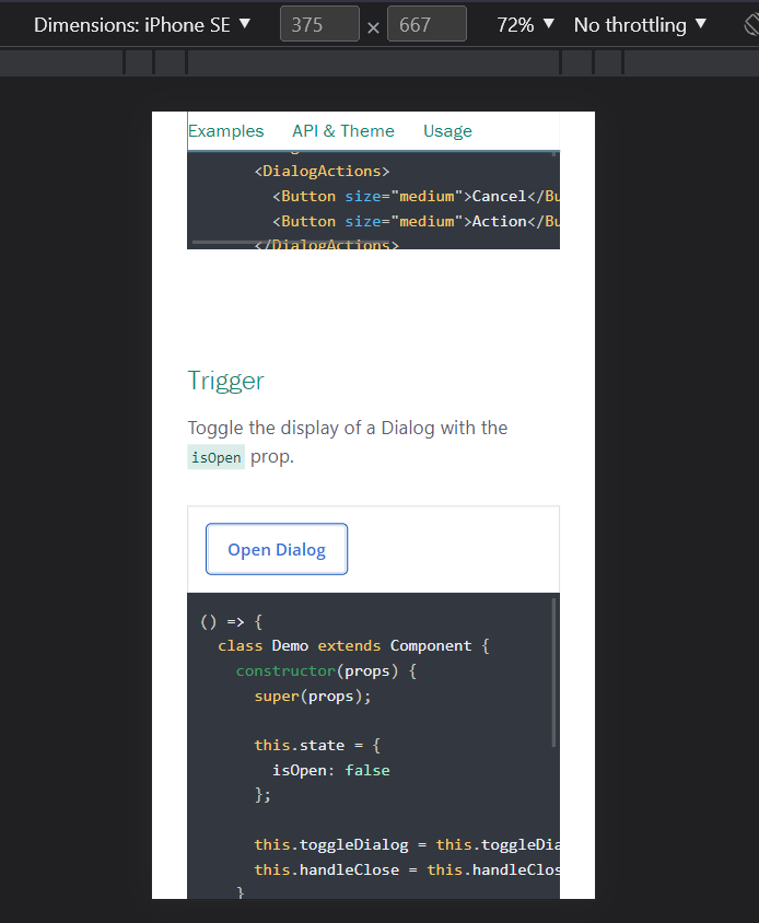 Body spacing increase upon opening Dialog on small screens · Issue #865 · mineral-ui/mineral-ui ...
