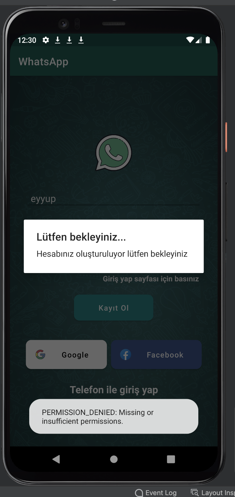 GitHub - eyyuppp/WhatsAppClone