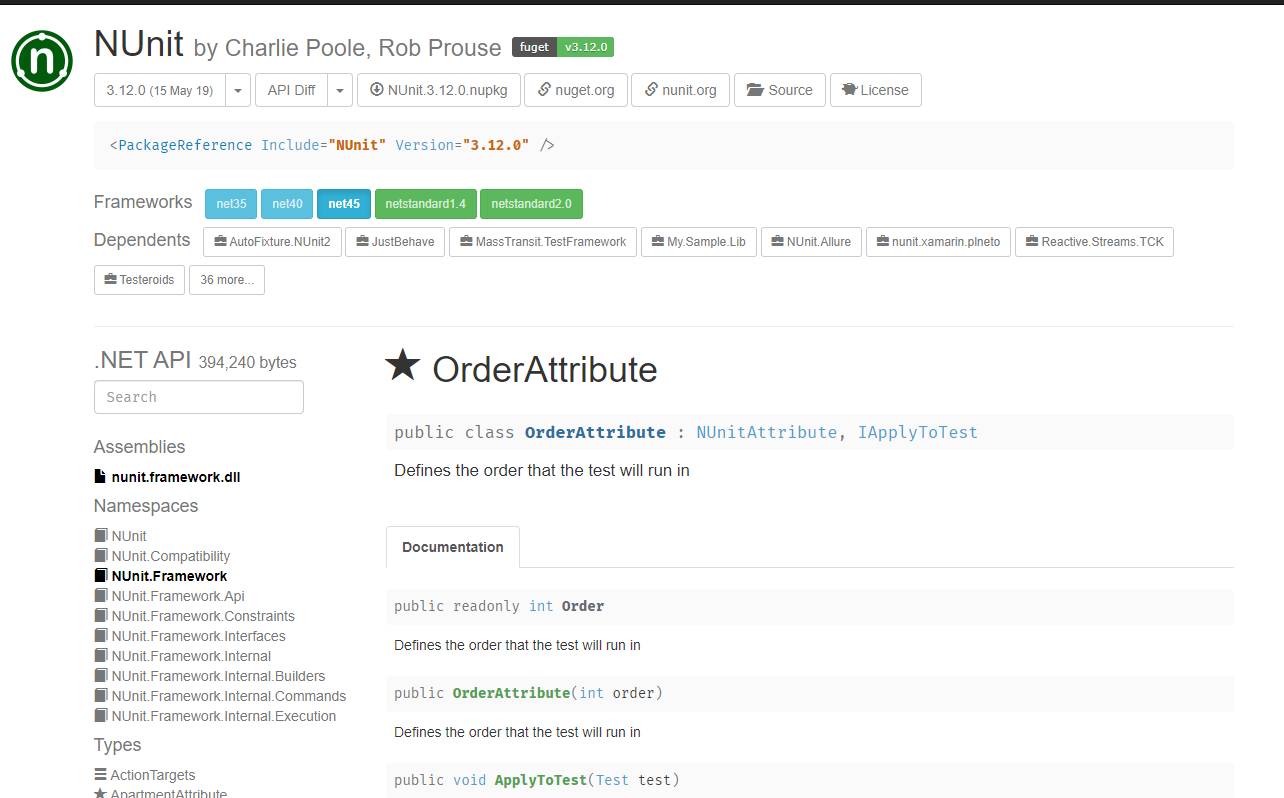 [Order] Attribute missing in NUnit 3.12 · Issue #3545 · nunit/nunit · GitHub