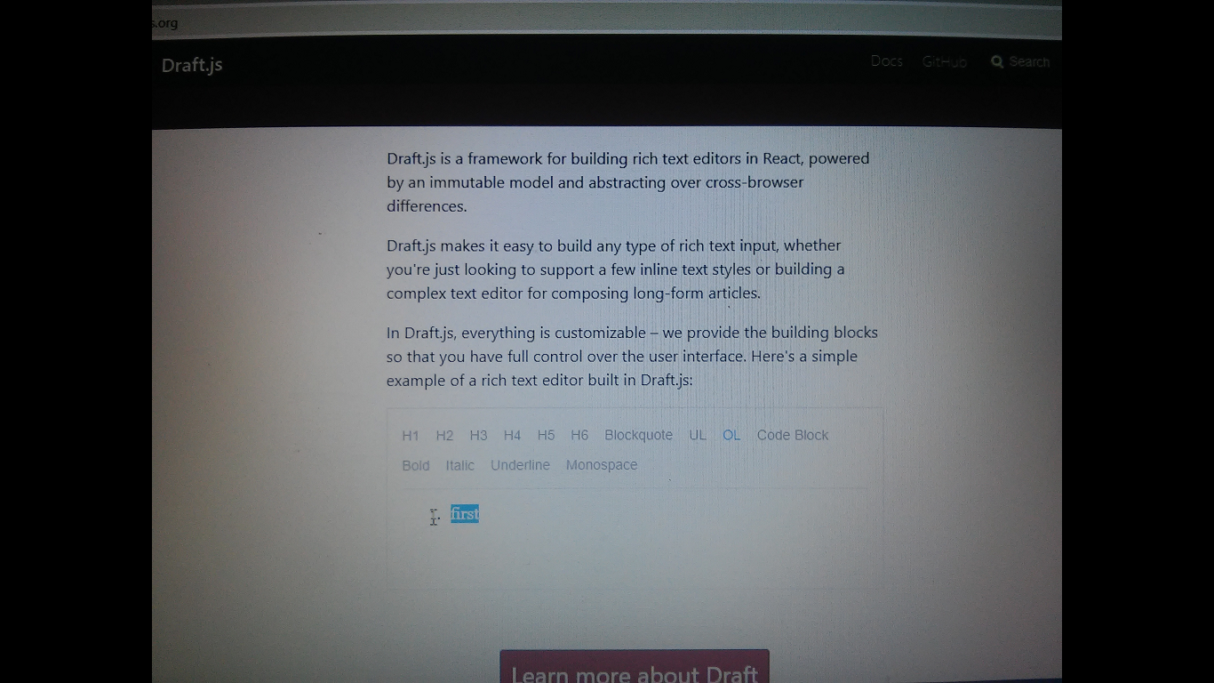 Clear selection for ordered list · Issue #2105 · facebookarchive/draft-js · GitHub