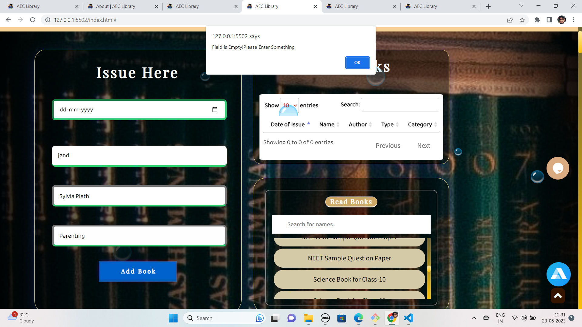 Feature: Want to add toast error on any error in Issue here component · Issue #1372 ...