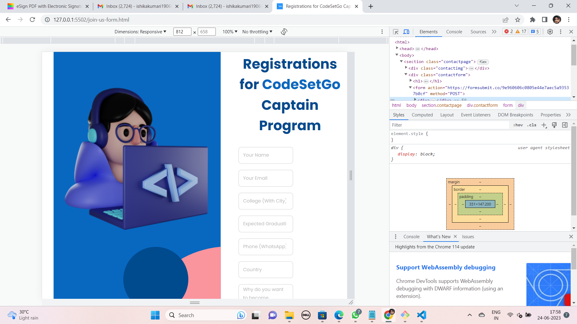 Join Form Is Not Looking Good In Screen Less Than 1200px · Issue 514 · Agamjotsingh18codesetgo