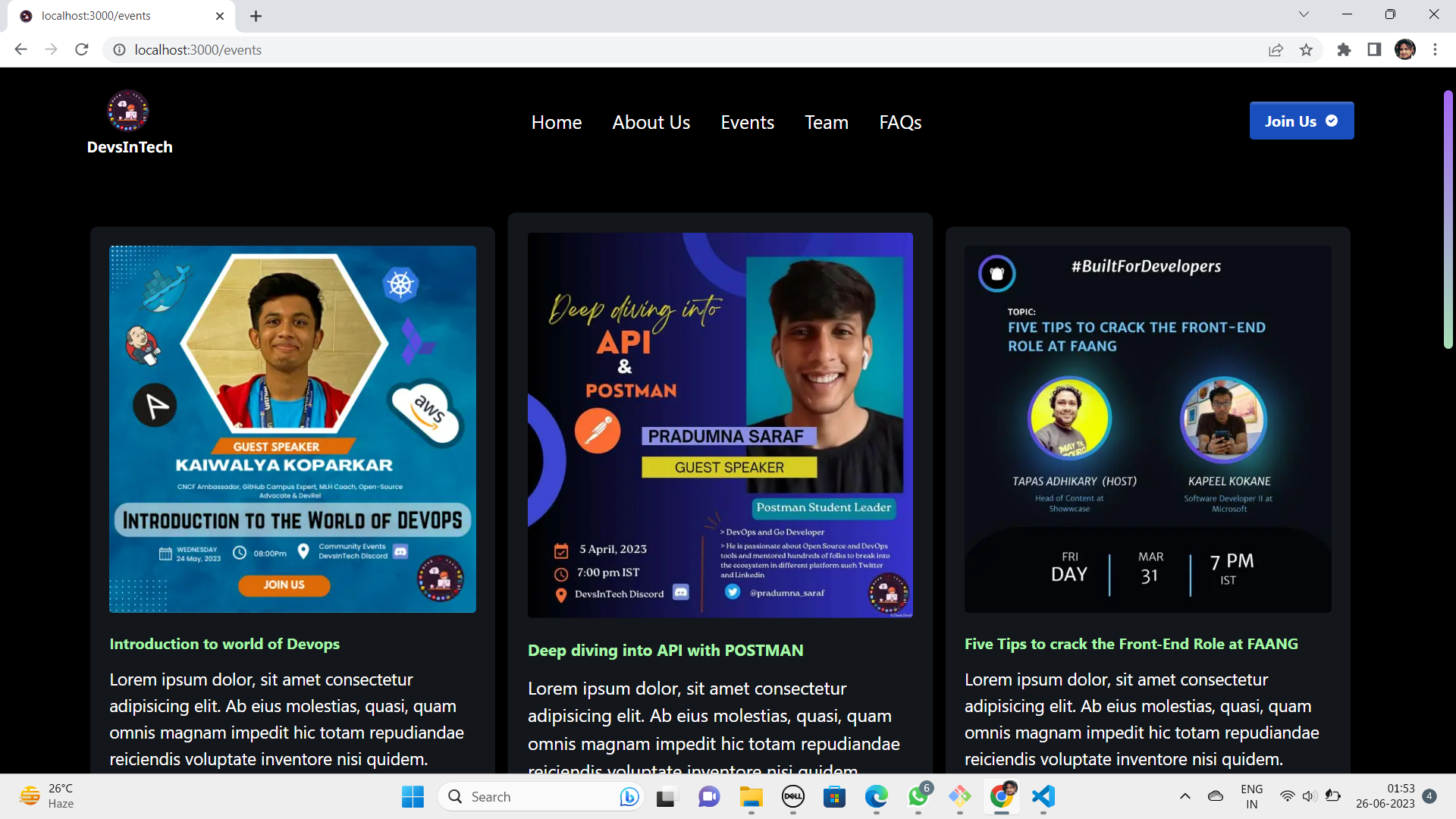 Slider For The Cards · Issue 269 · Devs In Tech Devsintech · Github