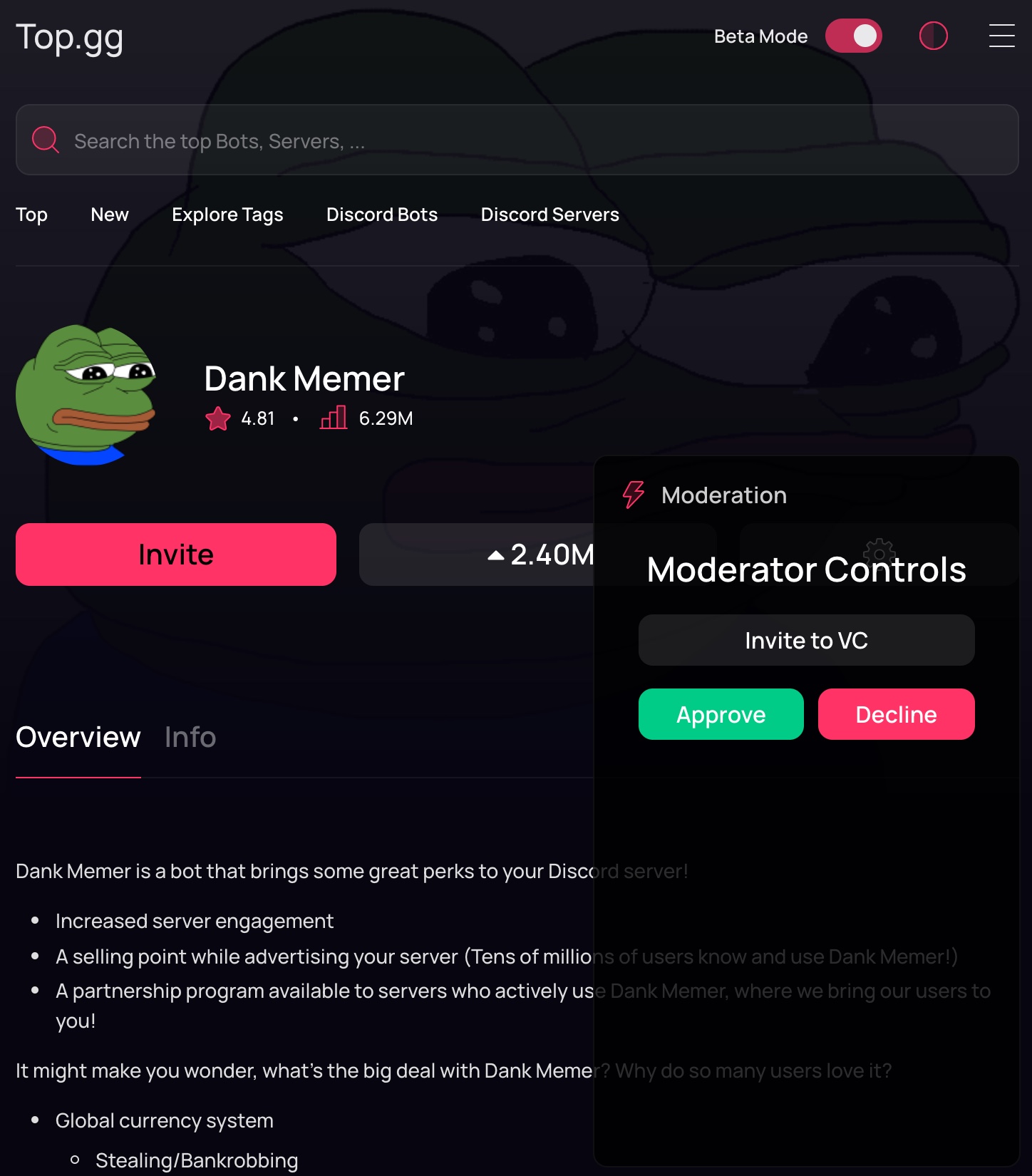 Moderation · Issue #674 · top-gg/issues · GitHub