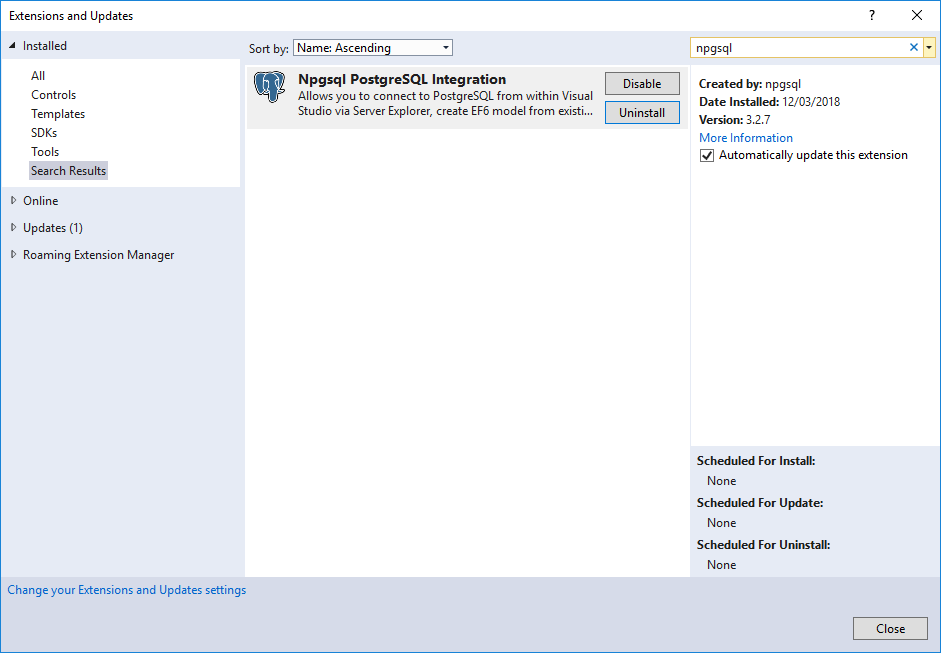 Cant create a controller using Entity Framework · Issue #1847 · npgsql/npgsql · GitHub