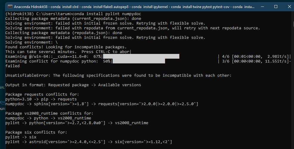 Gagal install pylint di python 3.9.x (conda) · hidrokit · Discussion ...