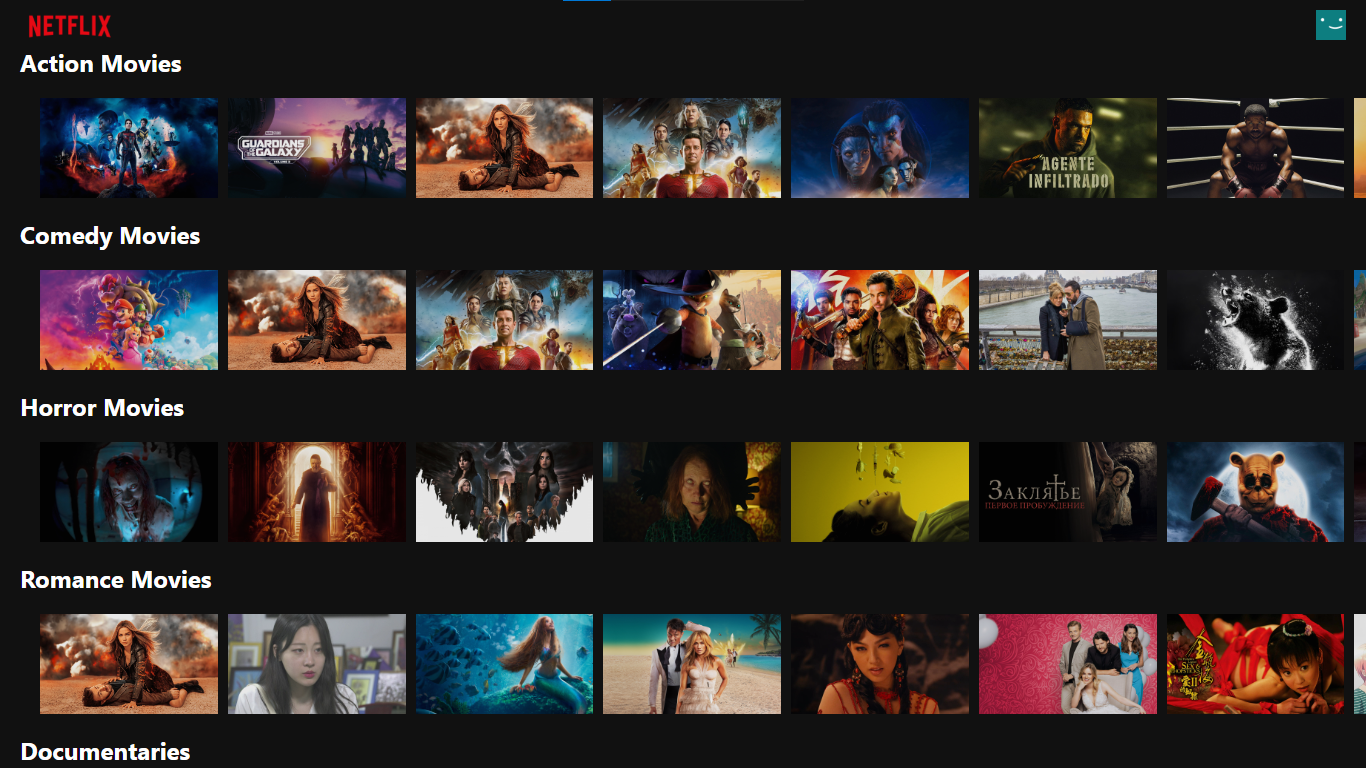 GitHub - odaytelbany/netflix-clone: react movies website, using TMDB data base