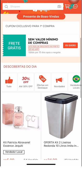 GitHub - odevbruno/shopee-clone-interface: Interface da shopee desenvolvida com react native