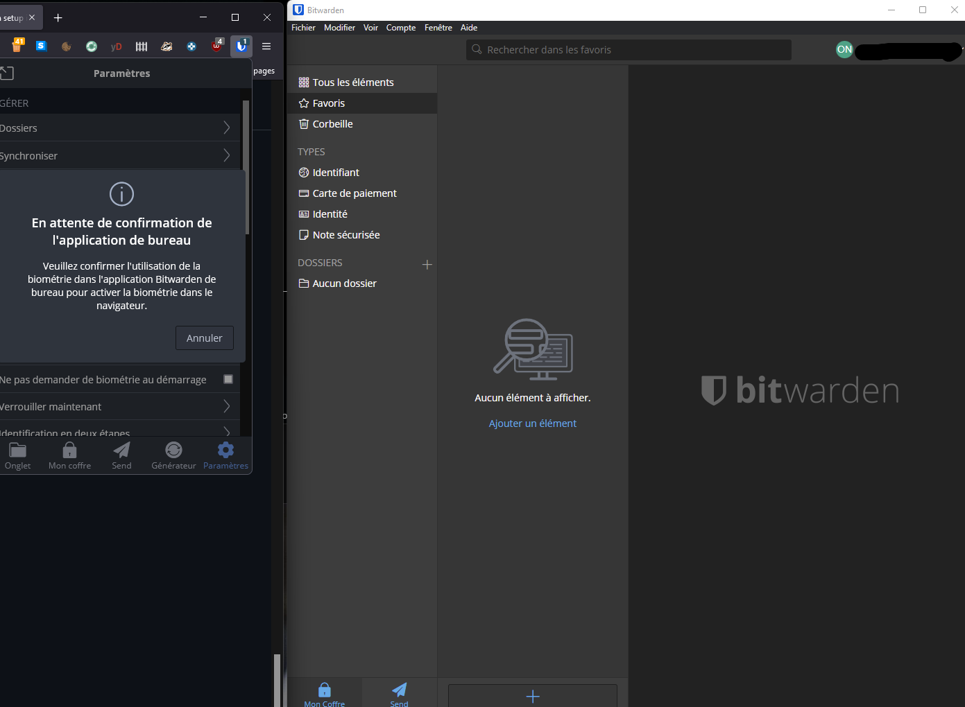 Biometric authentication setup isn't working in Firefox · Issue #2258 · bitwarden/clients · GitHub
