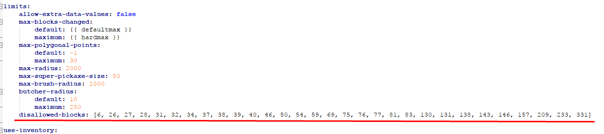 Possibility to add worldedit option "disallowed-blocks" by rank ? · Issue #645 · boy0001 ...