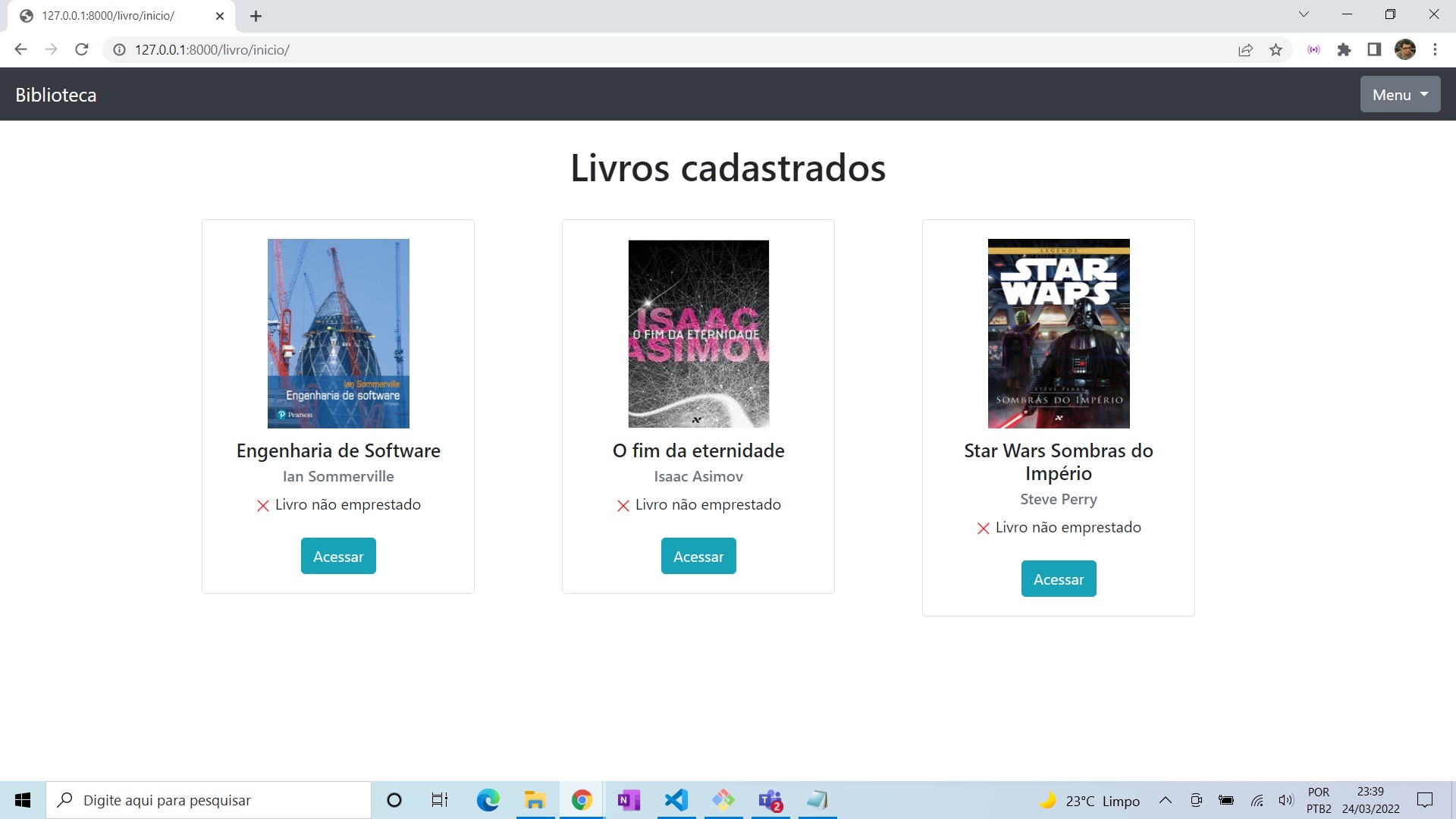 GitHub - diego-goncalves-dreossi/biblioteca-django: Sistema de ...