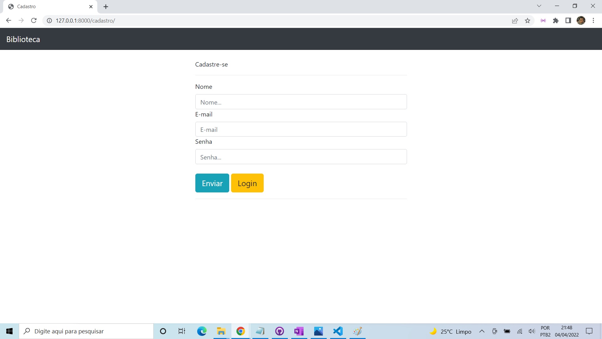 GitHub - diego-goncalves-dreossi/biblioteca-django: Sistema de ...