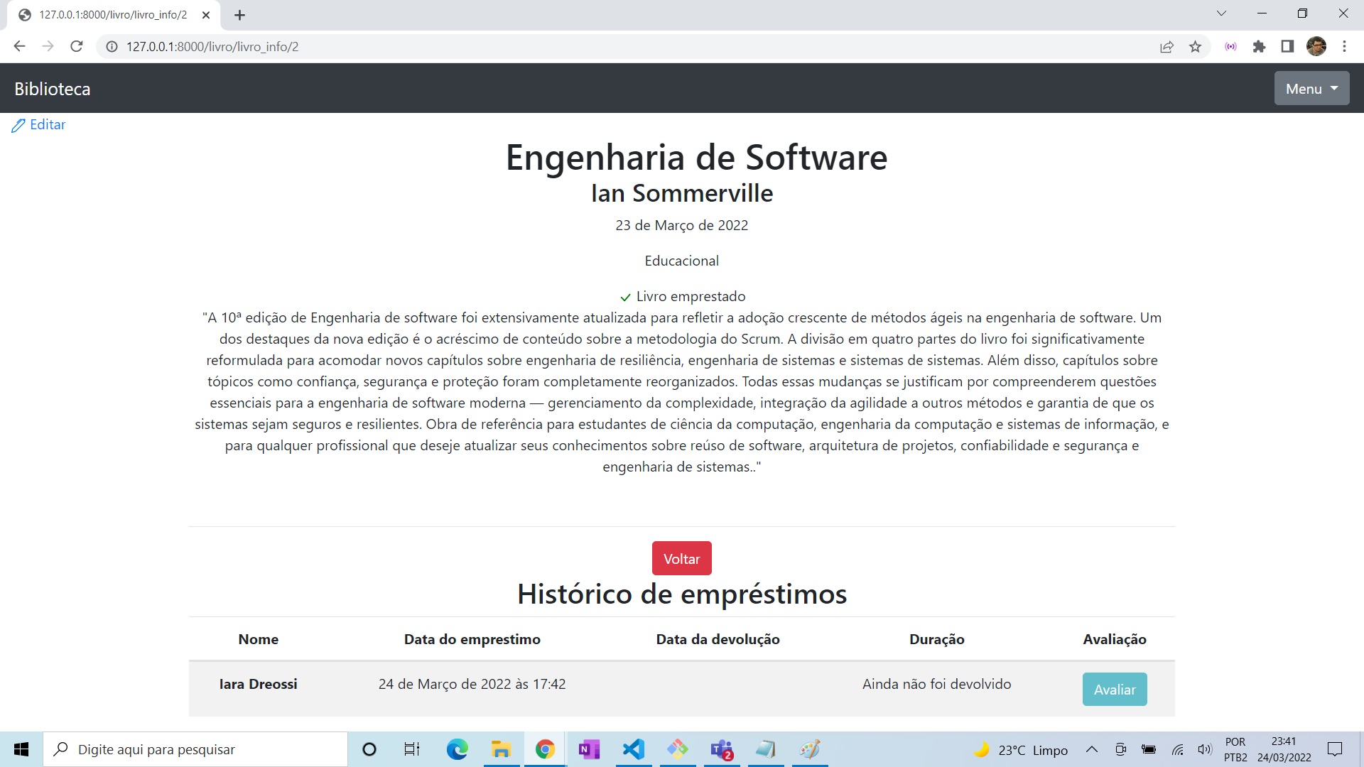 GitHub - diego-goncalves-dreossi/biblioteca-django: Sistema de ...