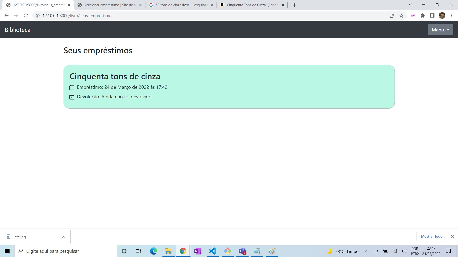 GitHub - diego-goncalves-dreossi/biblioteca-django: Sistema de ...