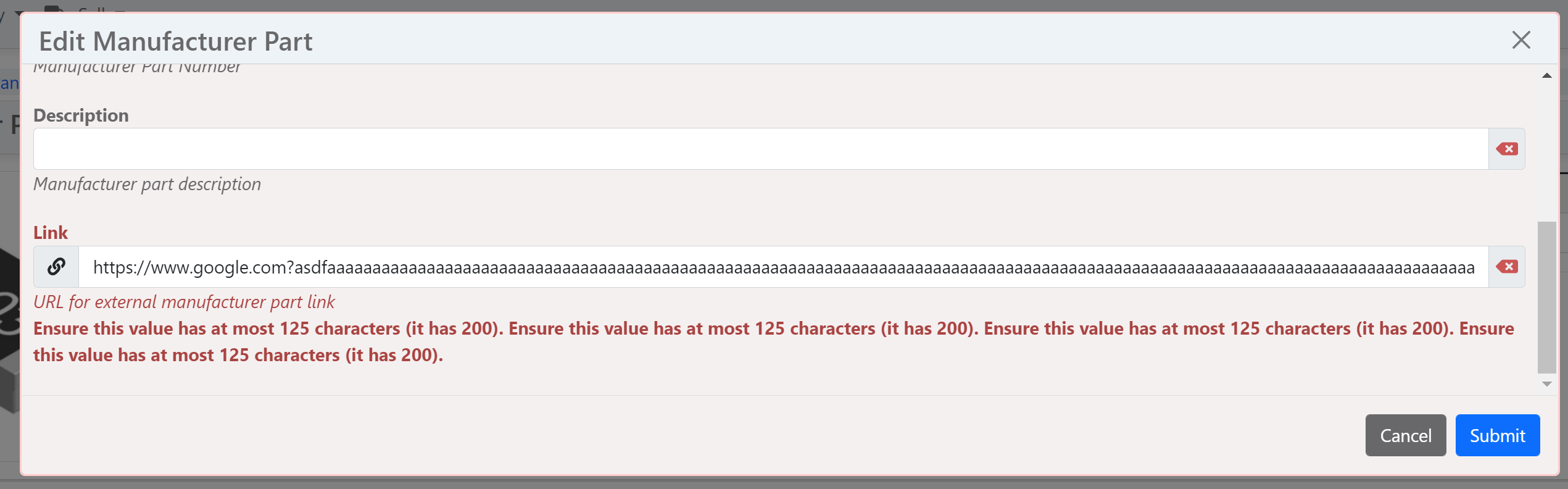 [BUG] URL fields are not behaving correctly · Issue #3482 · inventree/InvenTree · GitHub