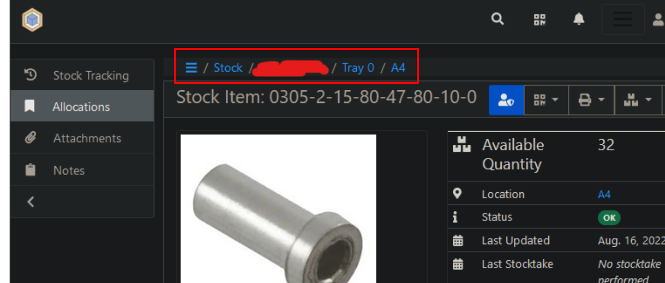 Add full location path to Stock Item location entry · Issue #3711 · inventree/InvenTree · GitHub