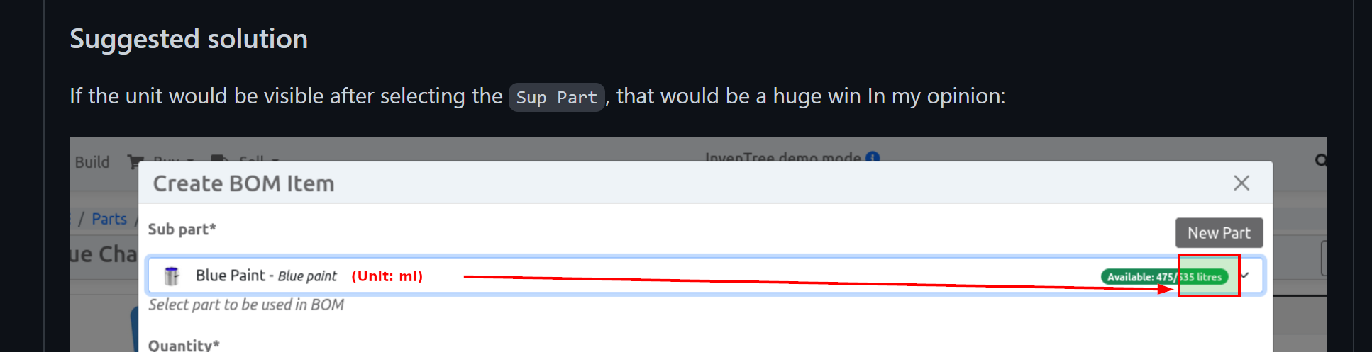 [FR] Show unit of measurement in Sub Part Dopdown ("Add BOM Item" Modal) · Issue #4330 ...