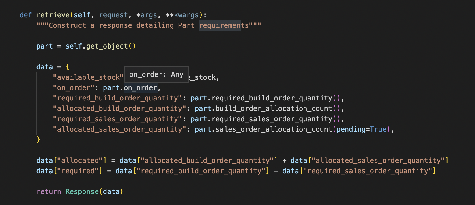 Fr Api Include The Partrequirements In Partlist Results · Issue