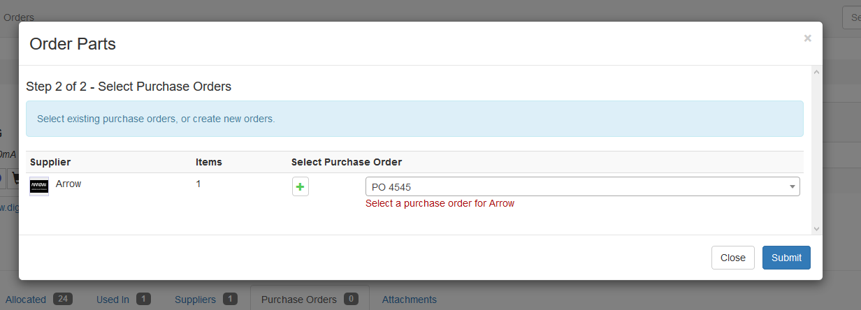 Auto Select Po When Ordering Parts · Issue 582 · Inventreeinventree · Github 5152