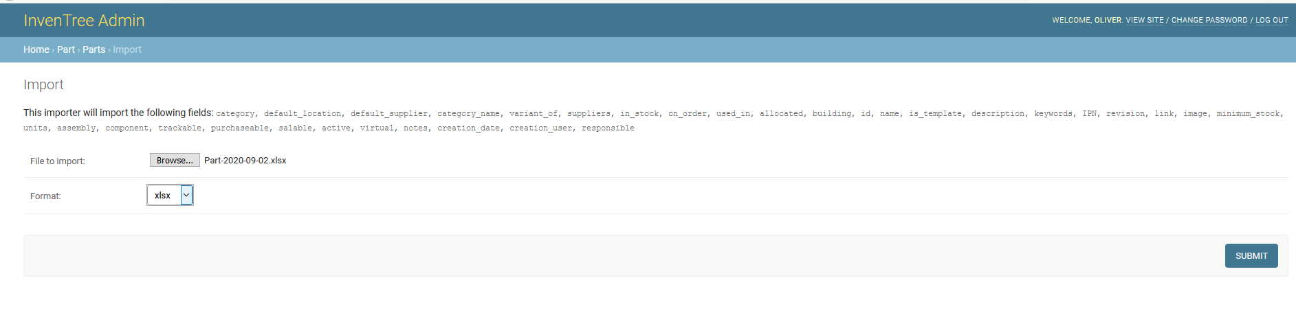 issue with importing from a CSV file containing parts · Issue #951 · inventree/InvenTree · GitHub