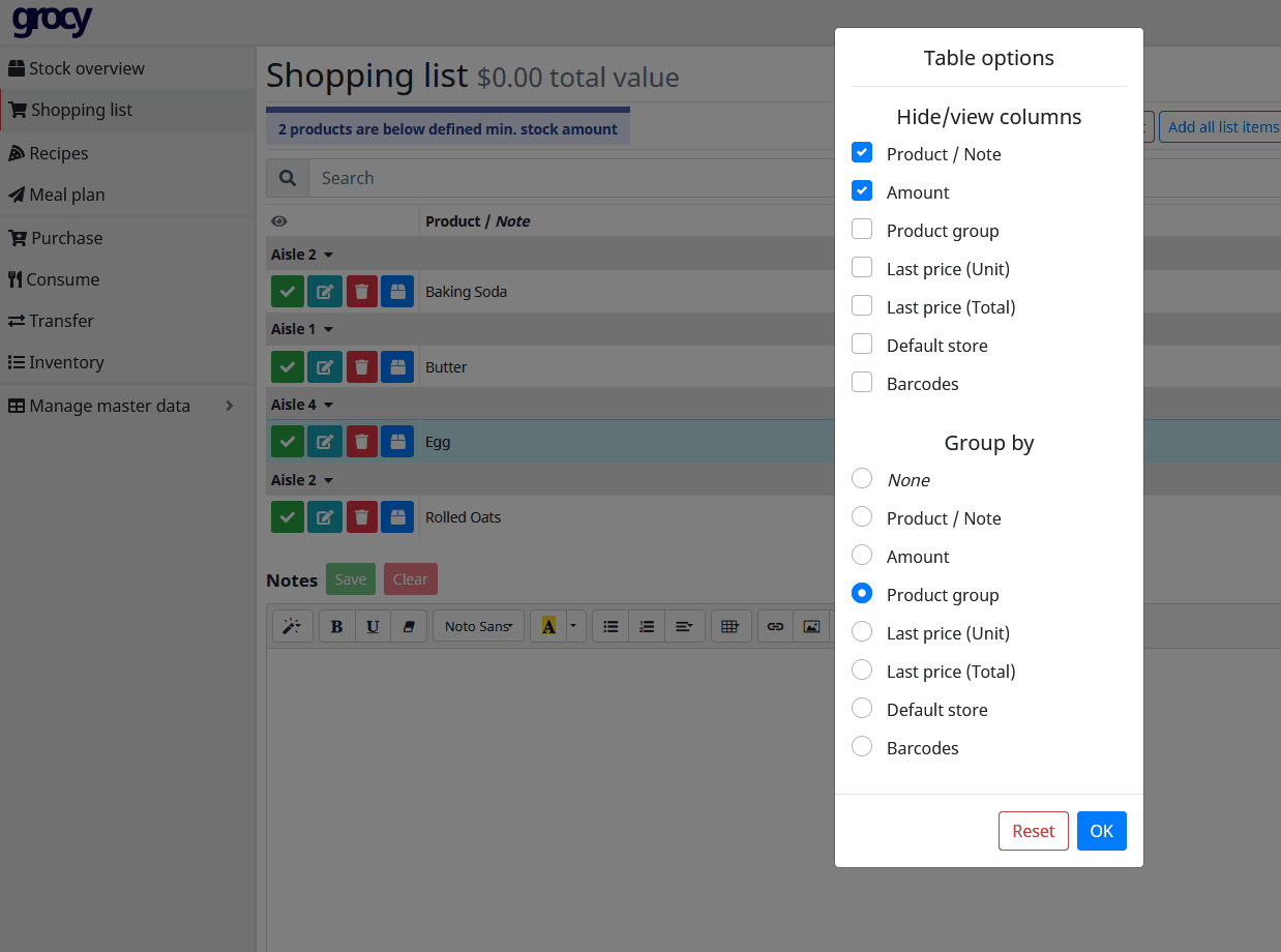 Bug: Tables group by column results (sometimes) in duplicated groups · Issue #1534 · grocy/grocy ...