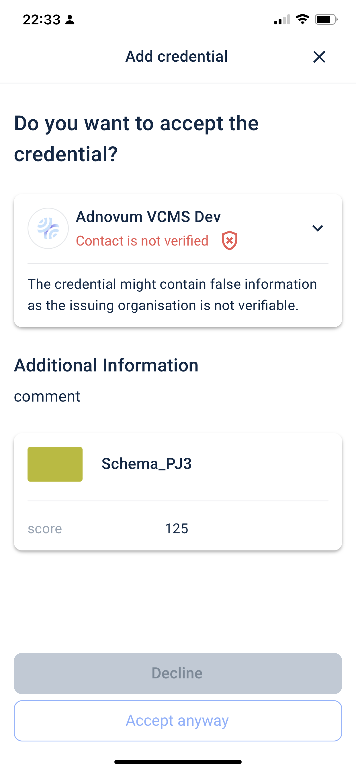 Cannot issue credential · Issue #71 · SSI-Solutions/vcms · GitHub