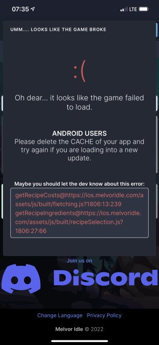 [Bug]: · Issue #2279 · MelvorIdle/melvoridle.github.io · GitHub