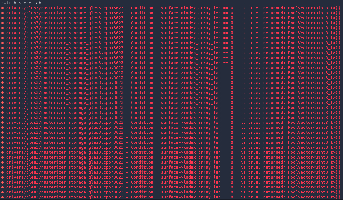 Opening full 3D scenes in Godot causes error spam regarding surface arrays · Issue #23783 ...