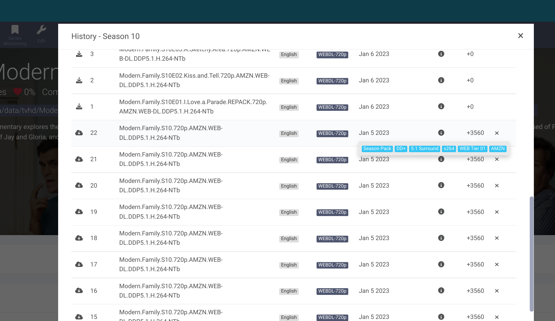 Release level CF is incorrectly applied to episode custom formats in season pack releases ...