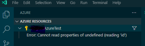 Unified: Error when expanding on Azure subscription · Issue #156 · microsoft/vscode ...