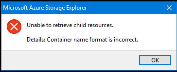 Can't expand Blob container node on LHS when attached using name/key on ADLS Gen 2 account ...