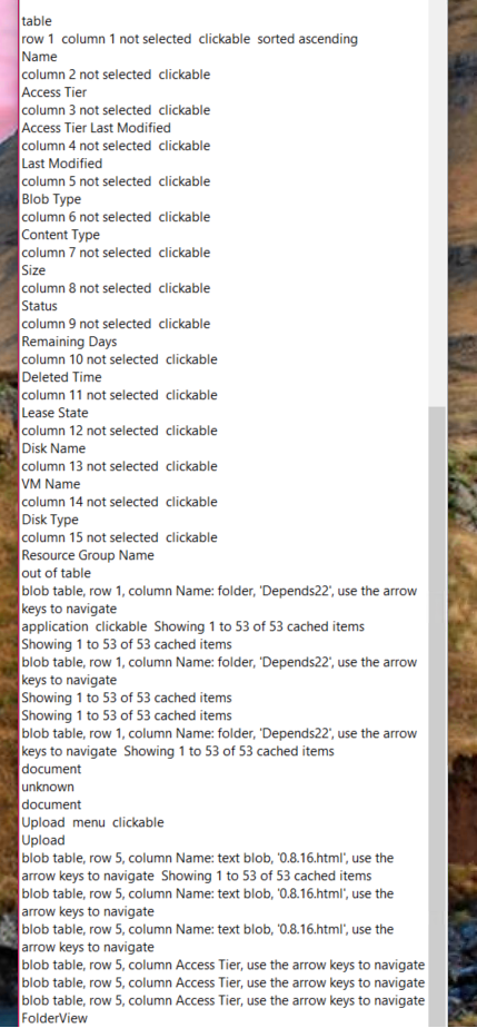 A11y_AzureToolsStorageExplorer_BlobContainerTable_Table_ScreenReader ...