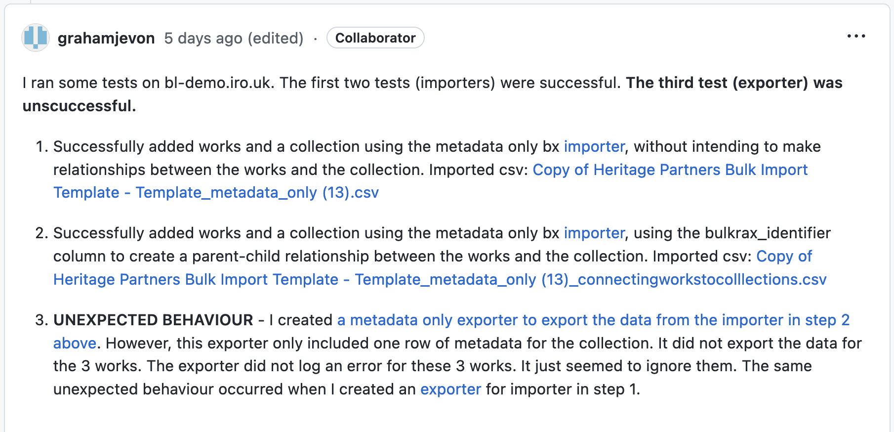 🐛 user should be able to export collection metadata · Issue #384 · notch8/britishlibrary · GitHub