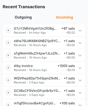 Improve transaction lists · Issue #1636 · getAlby/lightning-browser-extension · GitHub