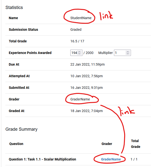 Link names to user profile in submission edit page · Issue #4612 · Coursemology/coursemology2 ...