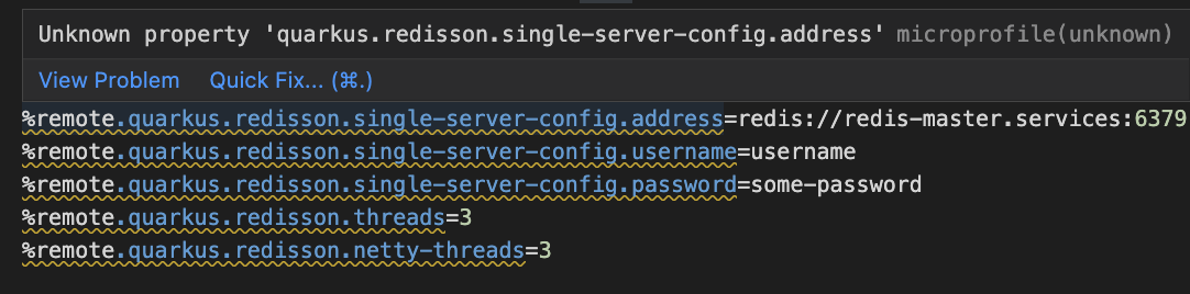 Quarkus warns about Unknown property for 'quarkus.redisson.*' · Issue #4470 · redisson/redisson ...