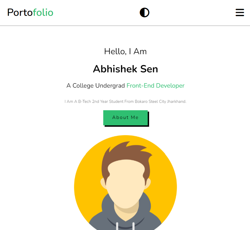 GitHub - abhishksen/portfolio: This is my actual portfolio website with ...