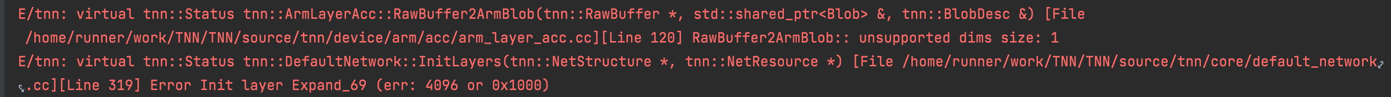 Error Layerinterpreter Nil Name Typefromstr Type0 Error Param Is Nil Error Init Layer