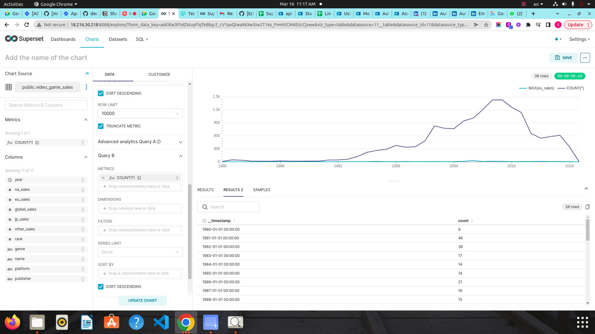 [mixed time series chart] should show query A and query B on result table · Issue #16816 ...