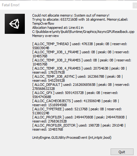 System Ran out of Memory when generating high res large datasets. · Issue #369 · Unity ...