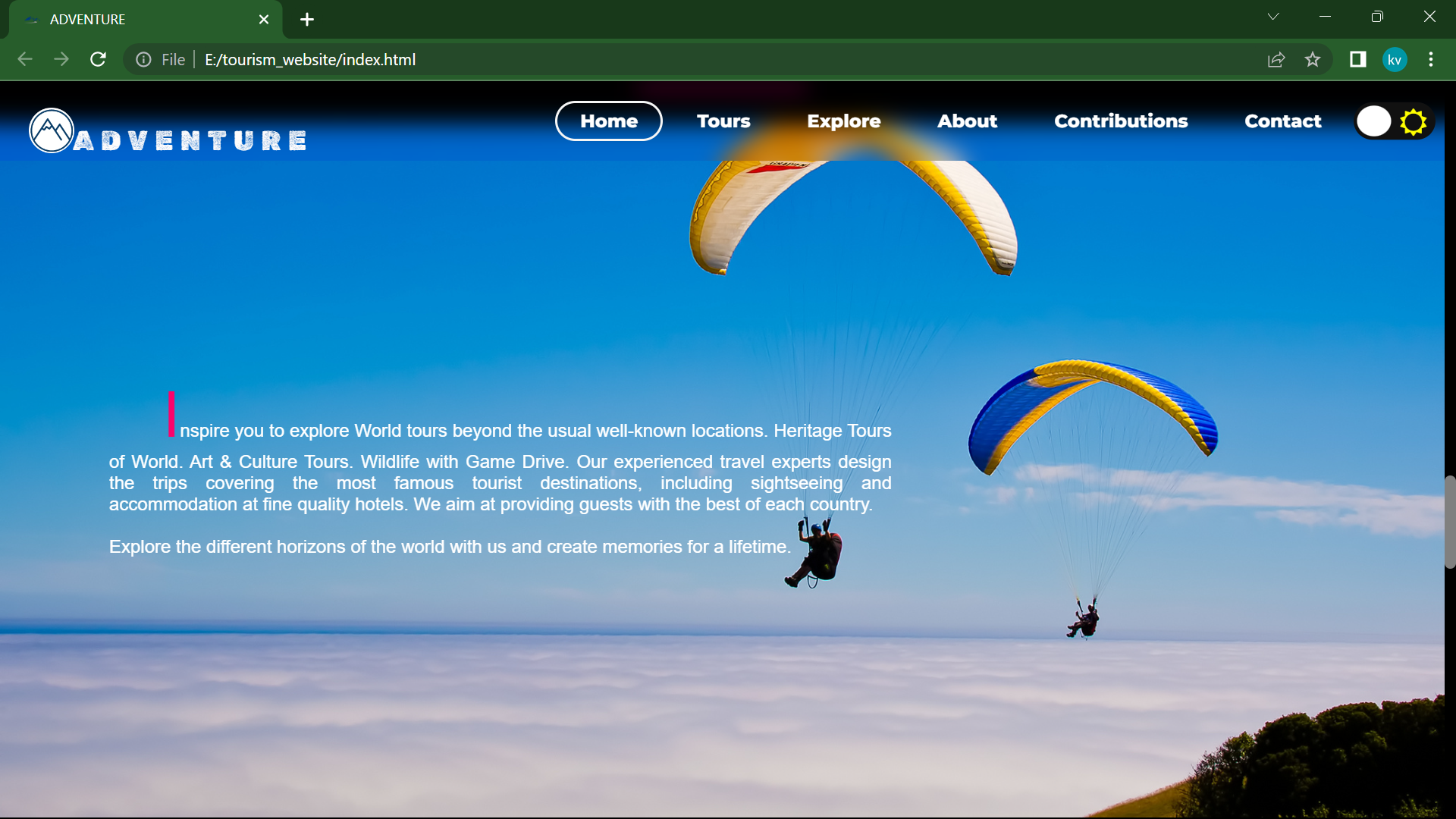 GitHub - vedantkona/Tourism-Website