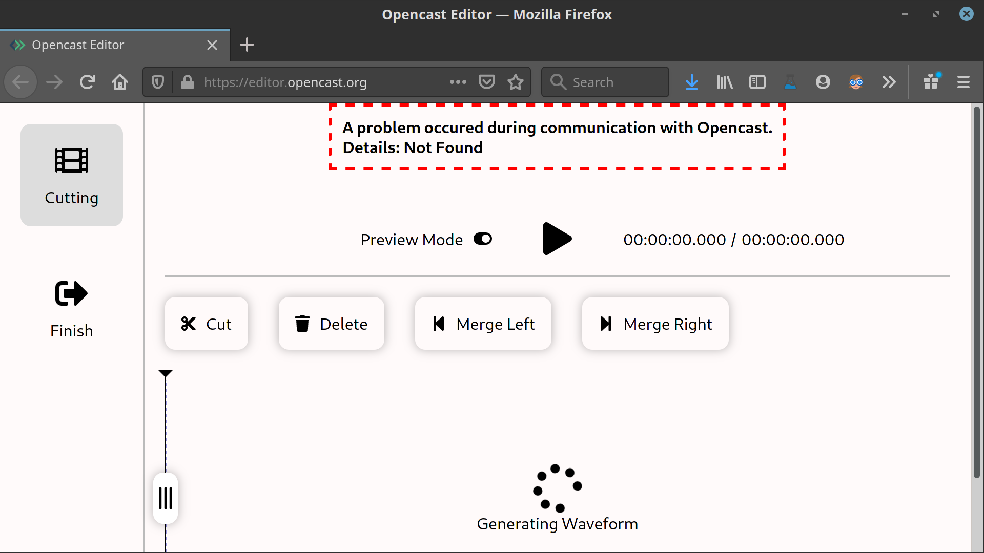 Provide Error Page · Issue #162 · opencast/opencast-editor · GitHub