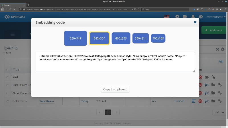 Embed code selection design · Issue #3214 · opencast/opencast · GitHub