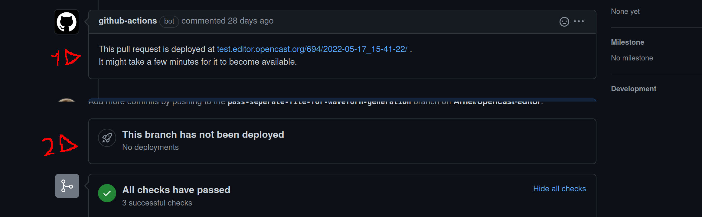 Use Github Deployments Instead Of Comments · Issue 717 · Opencast Opencast Editor · Github