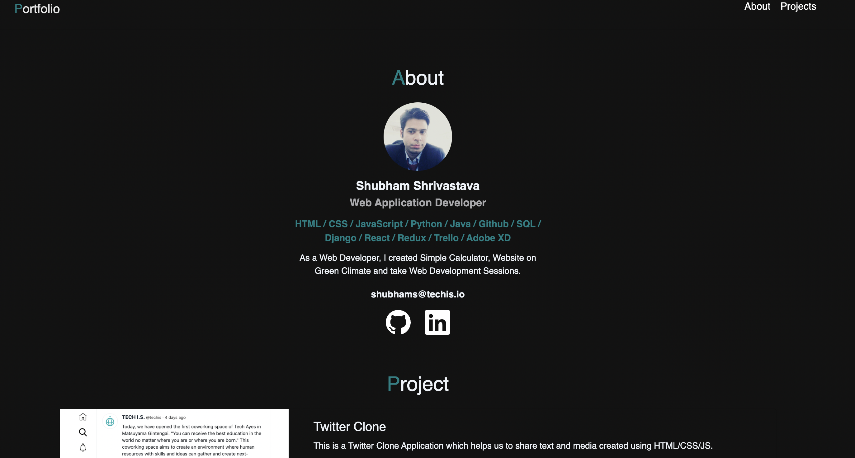 GitHub - shubhams83/sample-portfolio