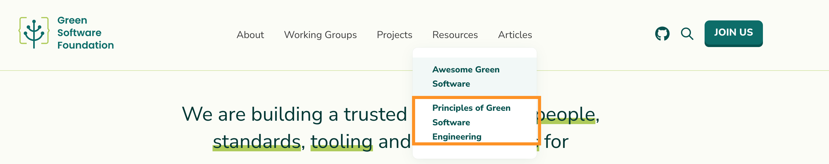 Replace principle link in the main menu · Issue #155 · Green-Software ...