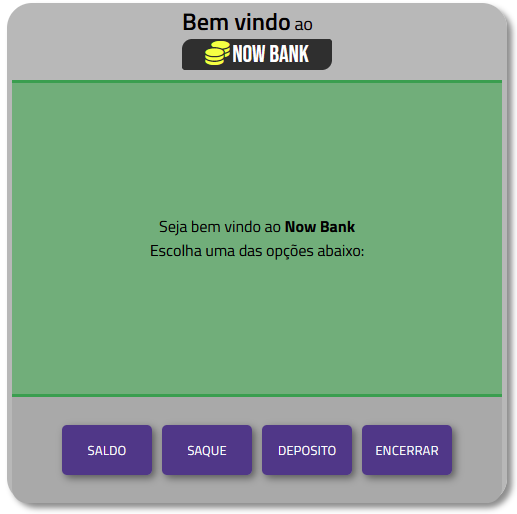 GitHub - HilbertWeb/nowbank-cash-machine: Sistema de caixa eletrônico criado em JavaScript.