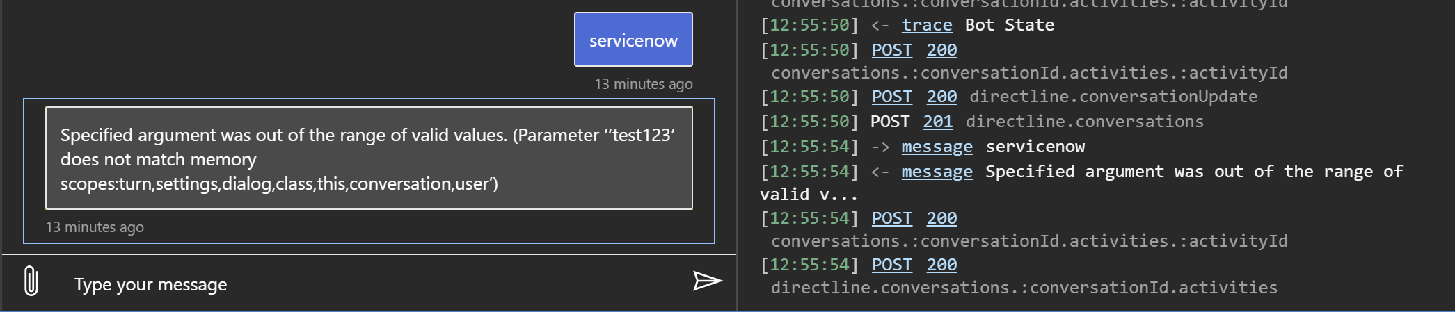 Specified argument was out of the range of valid values. Parameter does not match memory scopes ...