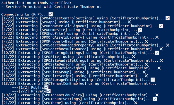 Export M365dscconfiguration Using Certificate Thumbprint Not
